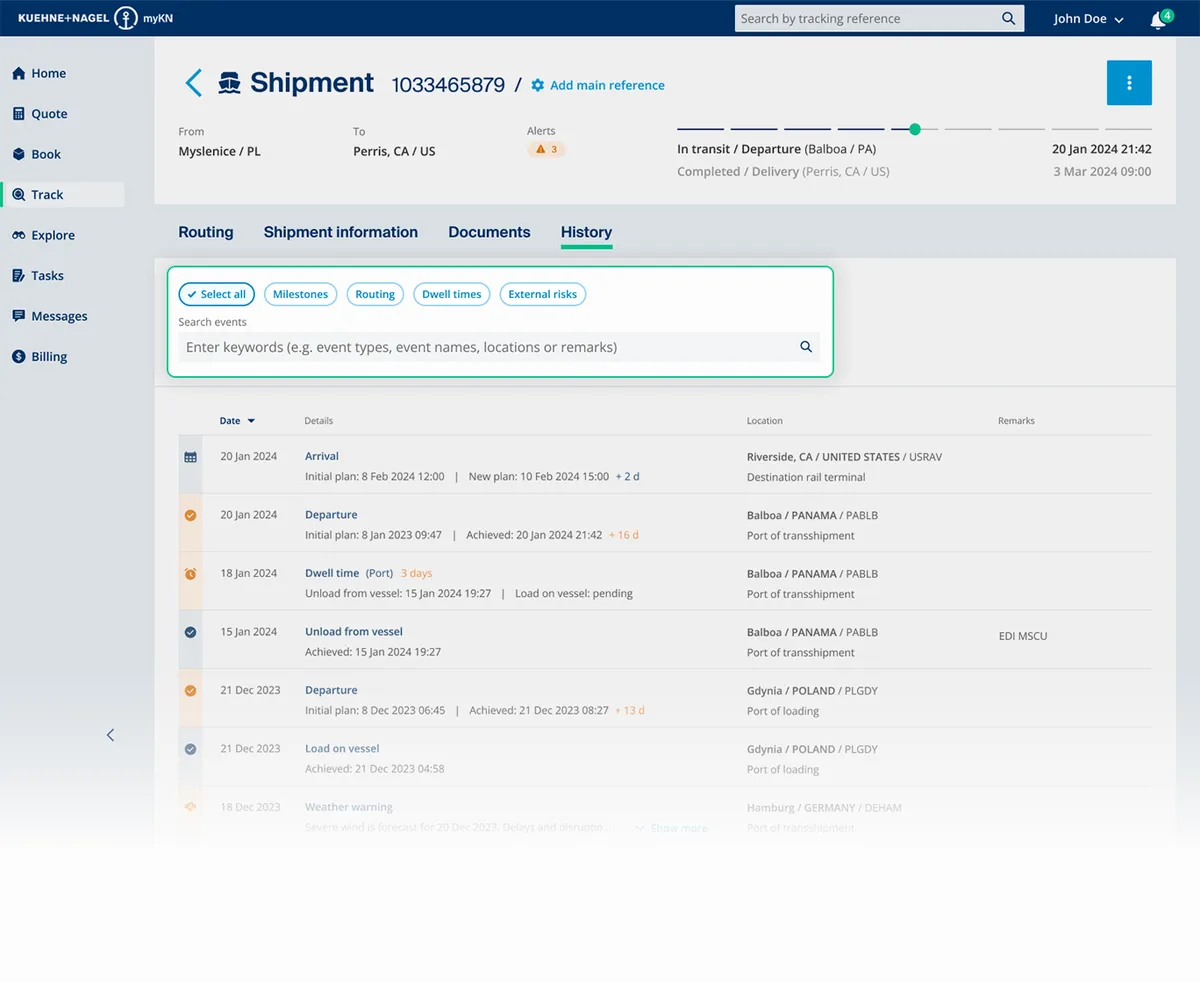 New features now available in myKN Track