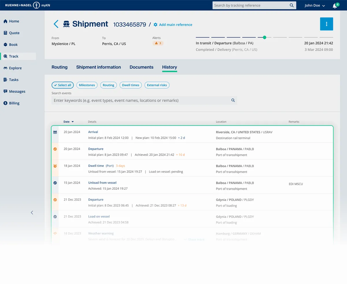 New features now available in myKN Track