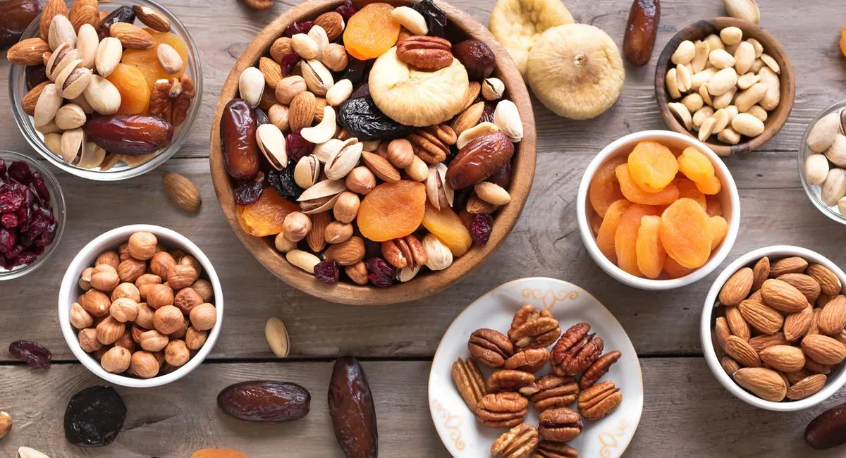Dried fruits and nuts